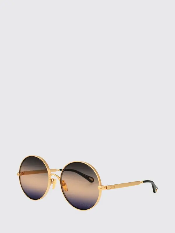 Chloé Round Frame Metal Sunglasses - Grey