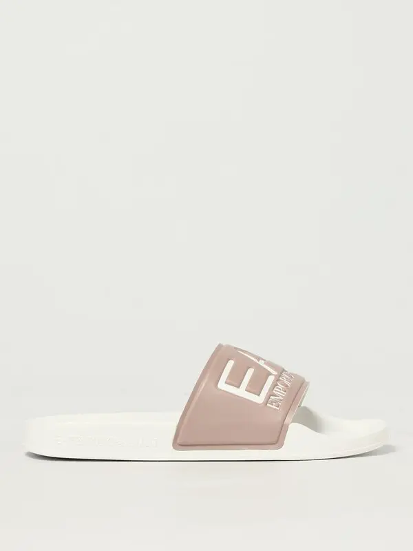 EA7 Embossed Logo Slides - Pink