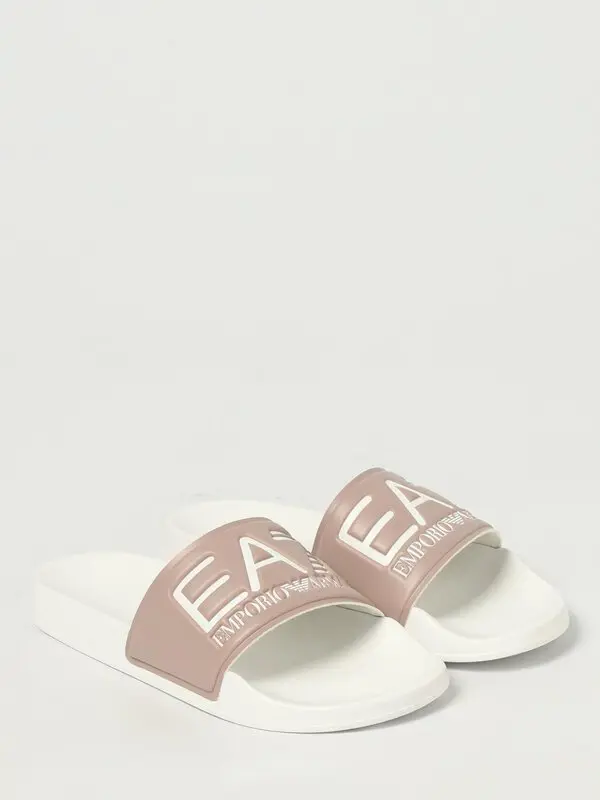 EA7 Embossed Logo Slides - Pink