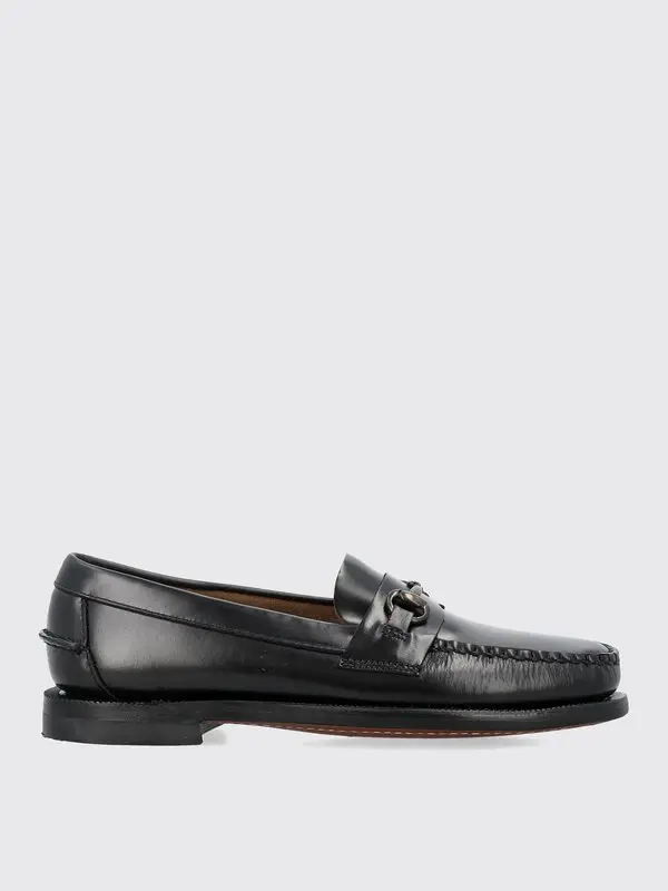 SEBAGO Joe Brushed Leather Penny Loafers With Metal Horsebit - Black