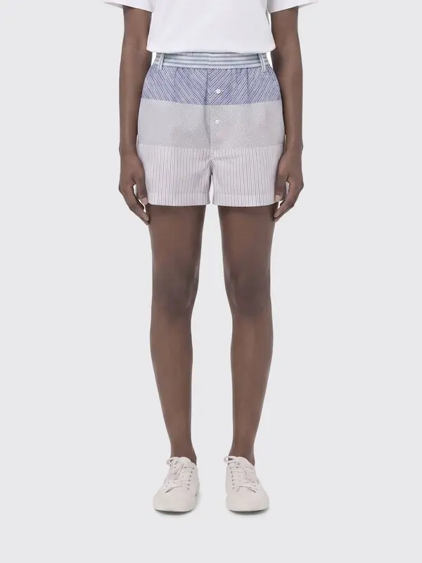 Moschino Mid-rise Cotton Shorts With Patchwork Print