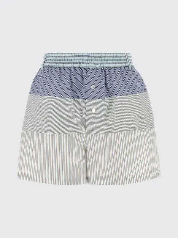 Moschino Mid-rise Cotton Shorts With Patchwork Print