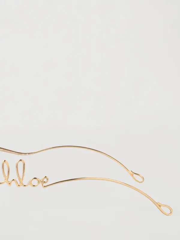 Chloé Rounded Metal Sunglasses With Lettering Logo