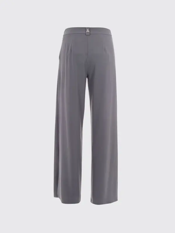 Patrizia Pepe Satin Wide Leg Trousers - Grey