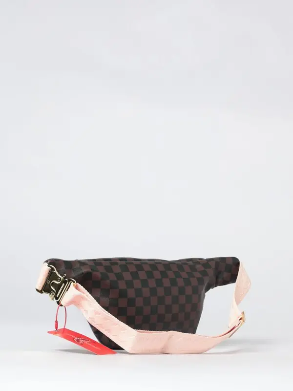 SPRAYGROUND Checkered Belt Bag In Coated Cotton With Adjustable Strap