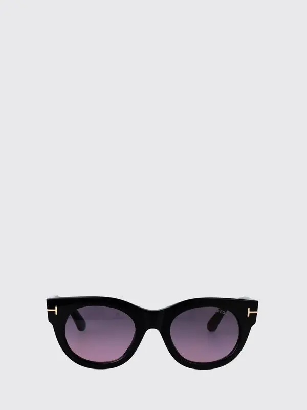 TOM FORD Rounded Cat-eye Acetate Sunglasses With Ed Lenses - Black
