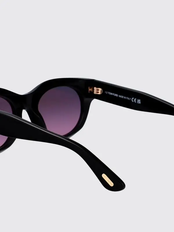 TOM FORD Rounded Cat-eye Acetate Sunglasses With Ed Lenses - Black