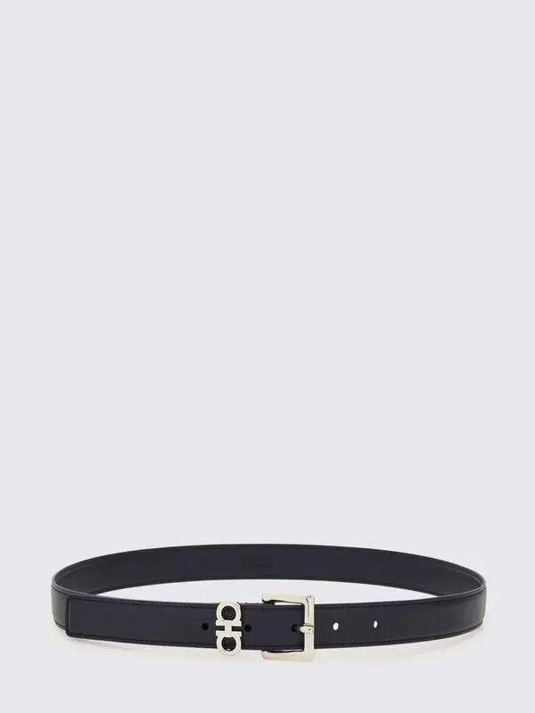FERRAGAMO Gancini Buckle Adjustable Belt - Blue