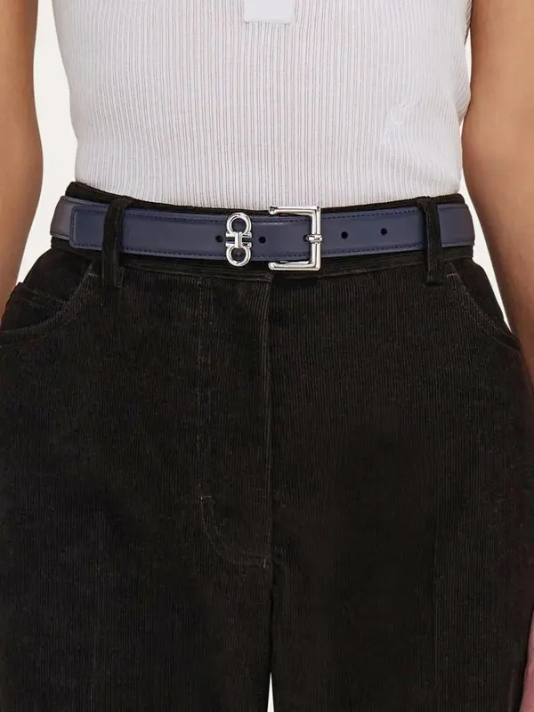 FERRAGAMO Adjustable Gancini Belt In Smooth Calfskin Leather