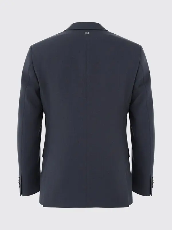 Herno Single-breasted Linen Blazer With Notch Lapels And Patch Pockets