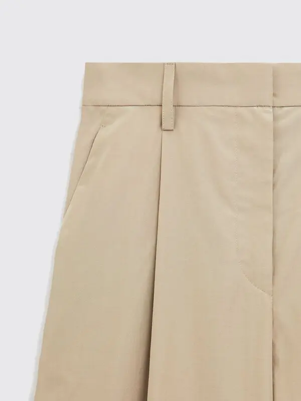 FORTE_FORTE Pleated Wide Leg Trousers - Beige