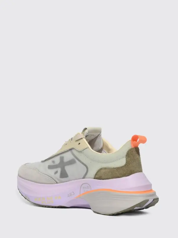 Premiata Hill Nylon And Suede Sneakers - White 2