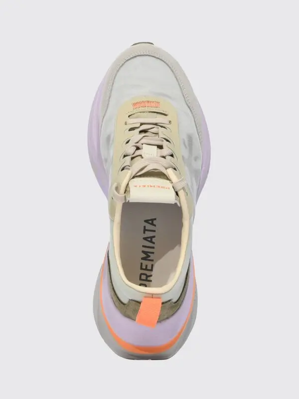 Premiata Hill Nylon And Suede Sneakers - White 2