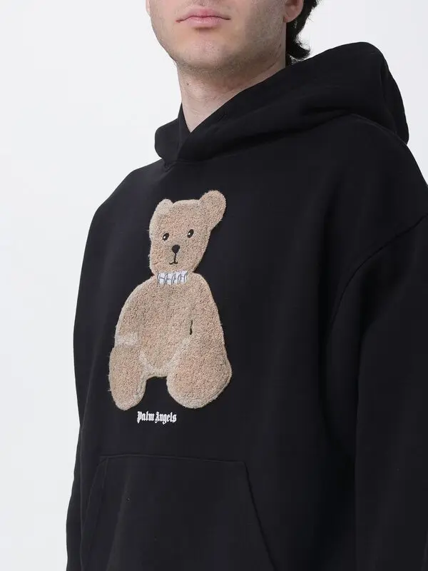 Palm Angels Teddy Bear Cotton Hooded Sweatshirt