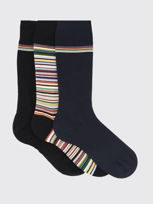 Paul Smith Striped Crew Socks Set Of Three