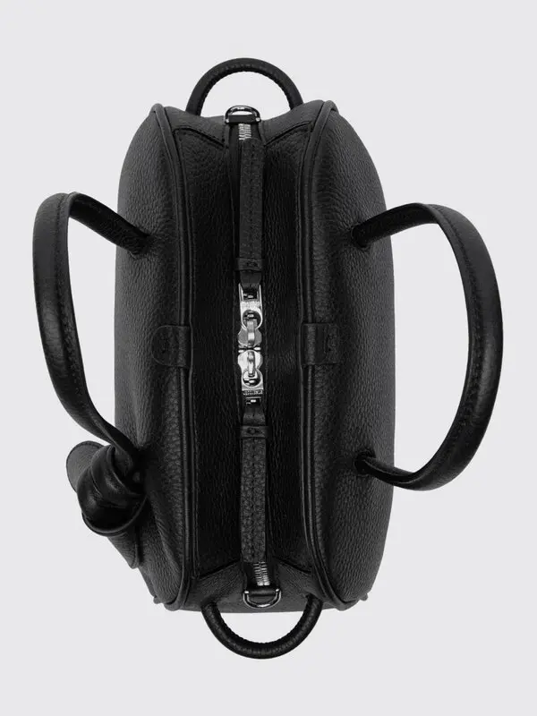 Jacquemus Le Turismo Grained Leather Handbag With Decorative Knot - Black