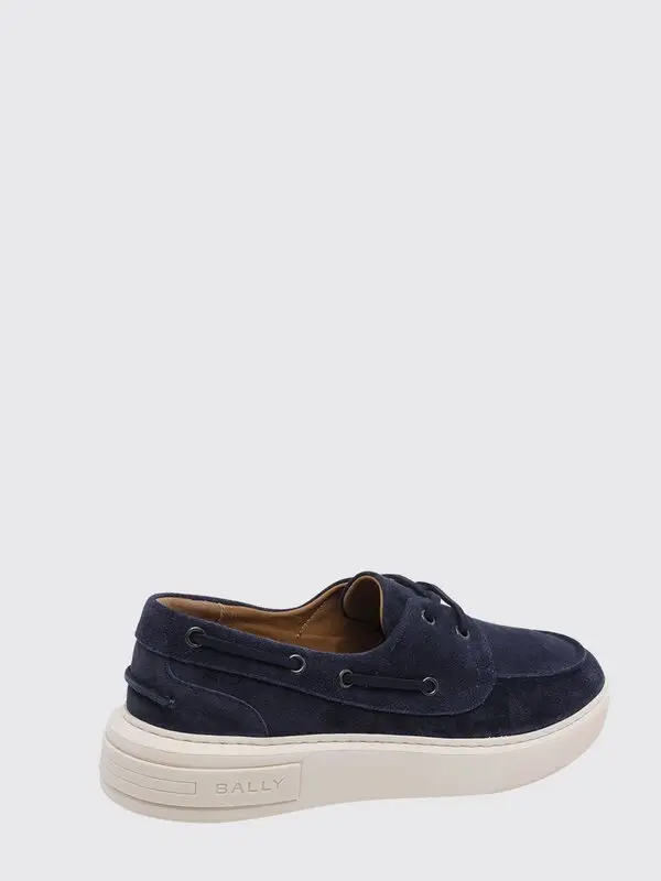 Bally Suede Boat Shoes With Embossed Logo
