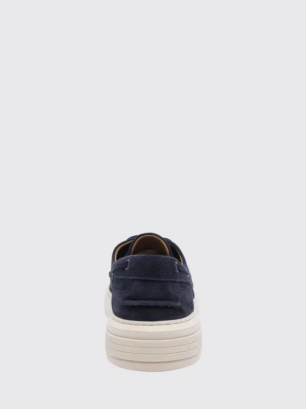 Bally Suede Boat Shoes With Embossed Logo
