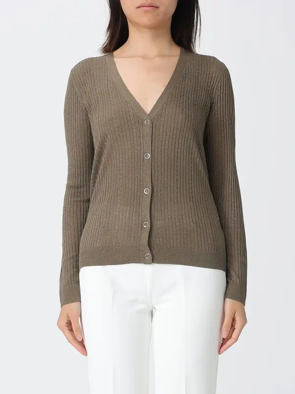 Liu Jo Viscose Knit Polo Shirt - Olive