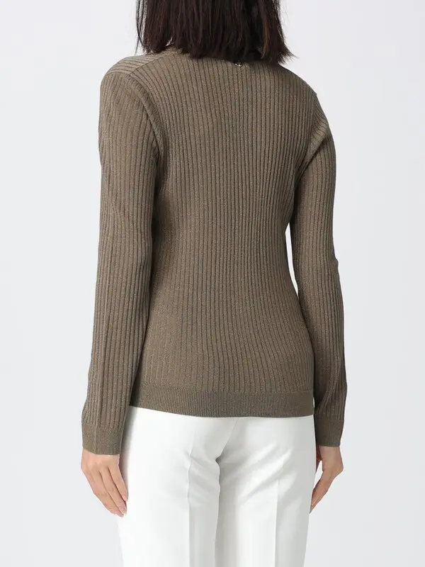 Liu Jo Viscose Knit Polo Shirt - Olive