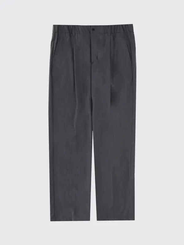 Herno Pleated Wool Tailored Pants With Welt Pockets - Grey