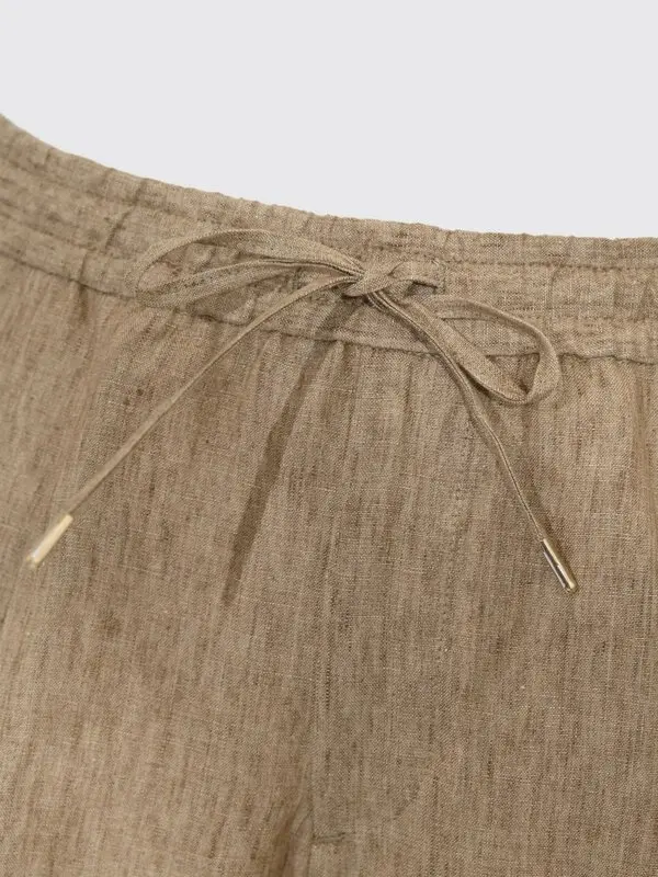 BRIGLIA 1949 Slim Fit Linen Trousers With An Elasticated Drawstring Waist