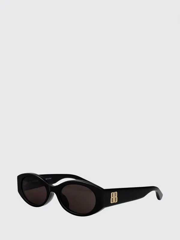 Balenciaga Acetate Cat Eye Sunglasses With Monogram Logo - Black