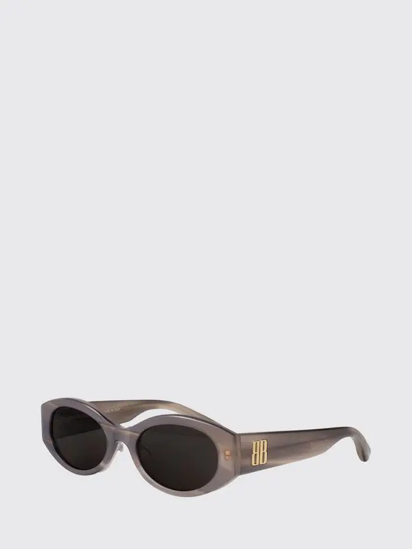 Balenciaga Acetate Cat Eye Sunglasses With Monogram Logo - Grey
