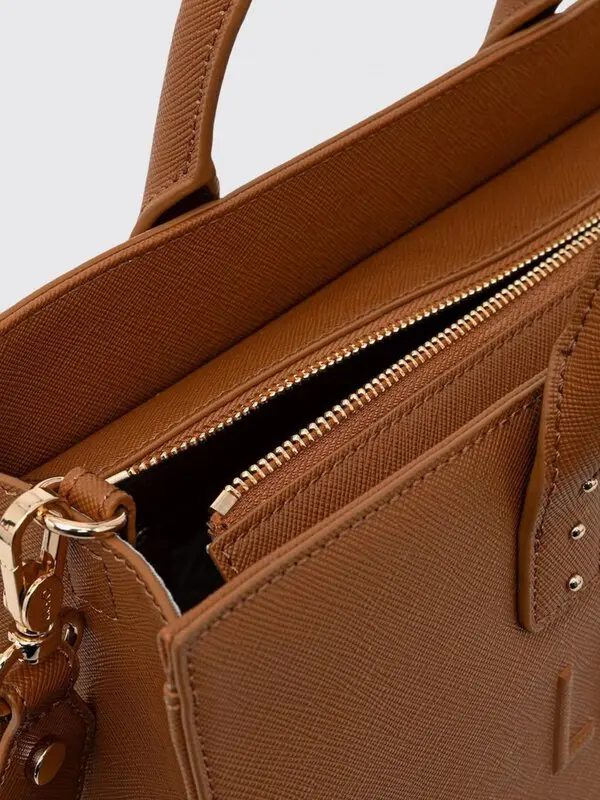 Liu Jo Saffiano Faux Leather Top Handle Bag - Brown