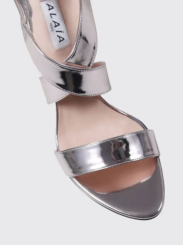 Alaïa Patent Leather High Cone Heel Ankle Strap Sandals