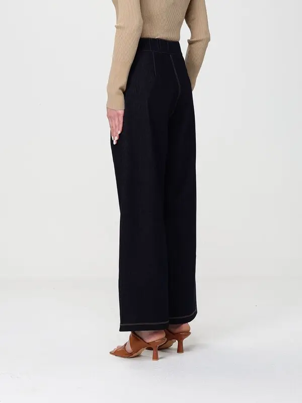 Max Mara Cotton Blend Trousers - Blue