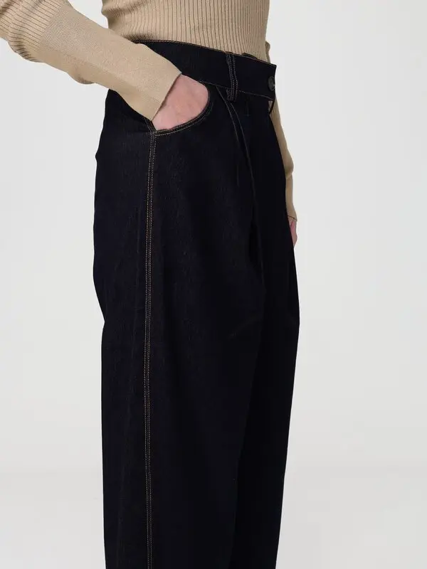 Max Mara Cotton Blend Trousers - Blue