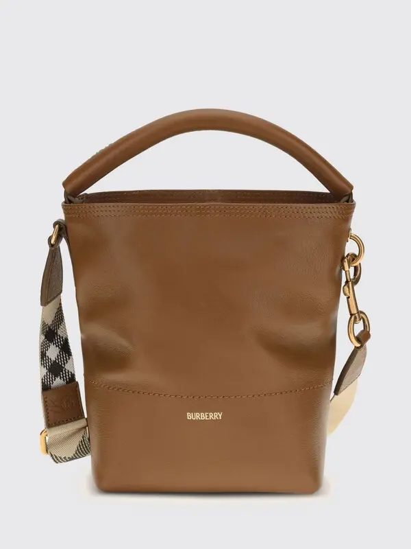 Burberry B-clip Mini Handbag In Smooth Calfskin Leather - Hazel