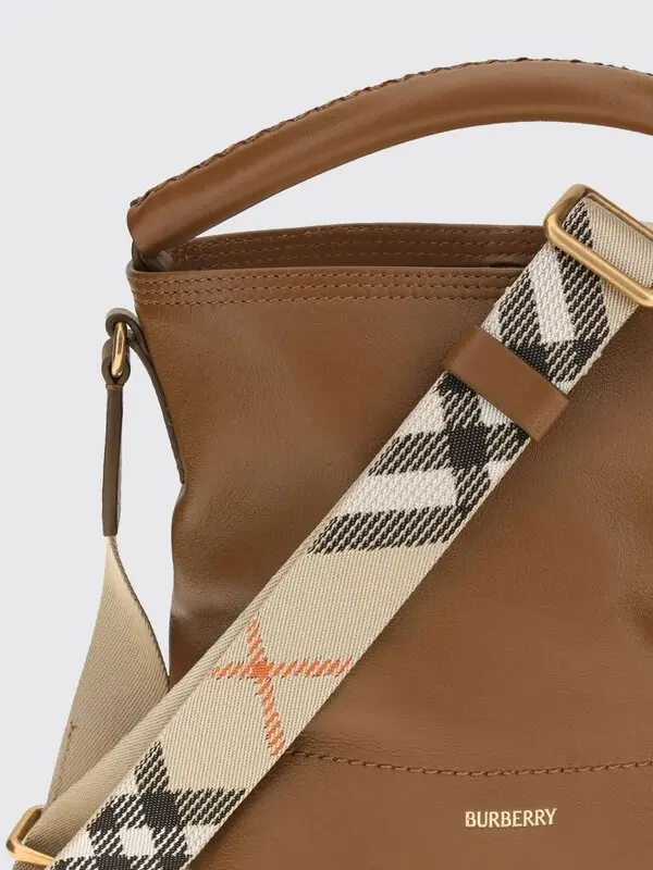 Burberry B-clip Mini Handbag In Smooth Calfskin Leather - Hazel