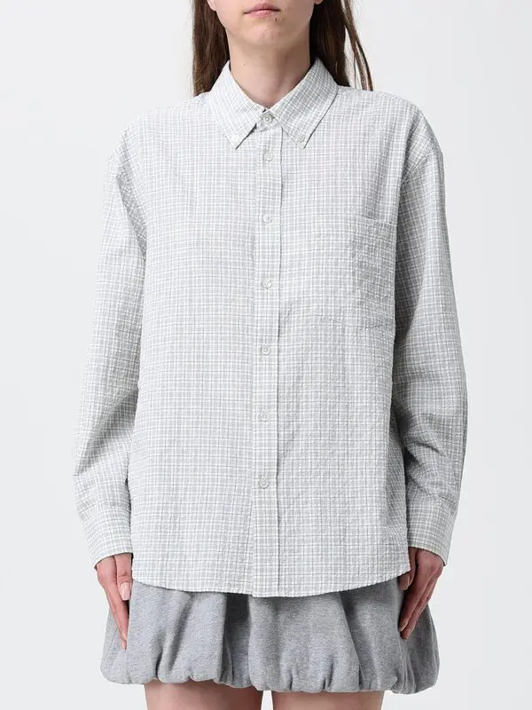 DUNST Cotton Checkered Shirt - Ivory