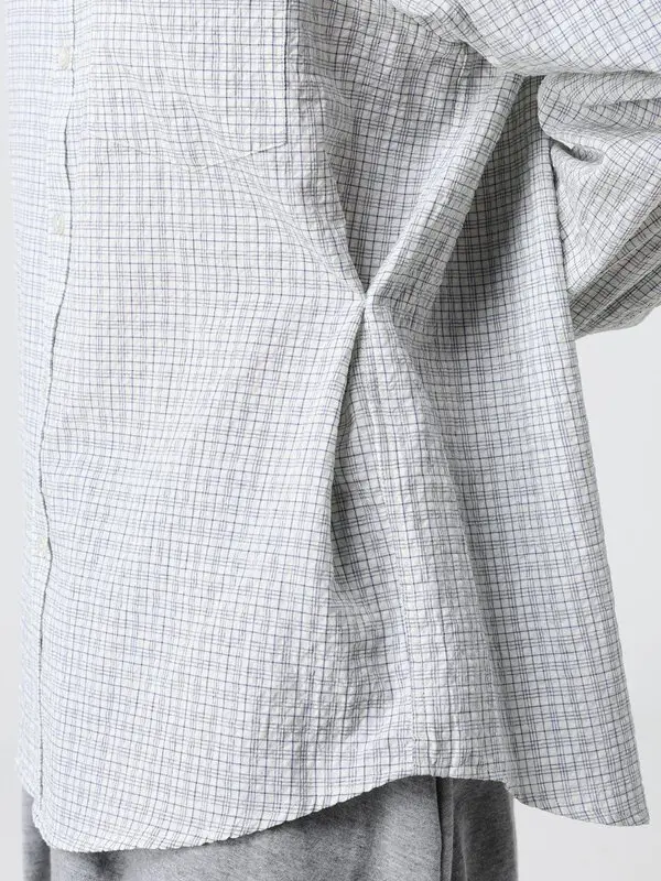 DUNST Cotton Checkered Shirt - Ivory