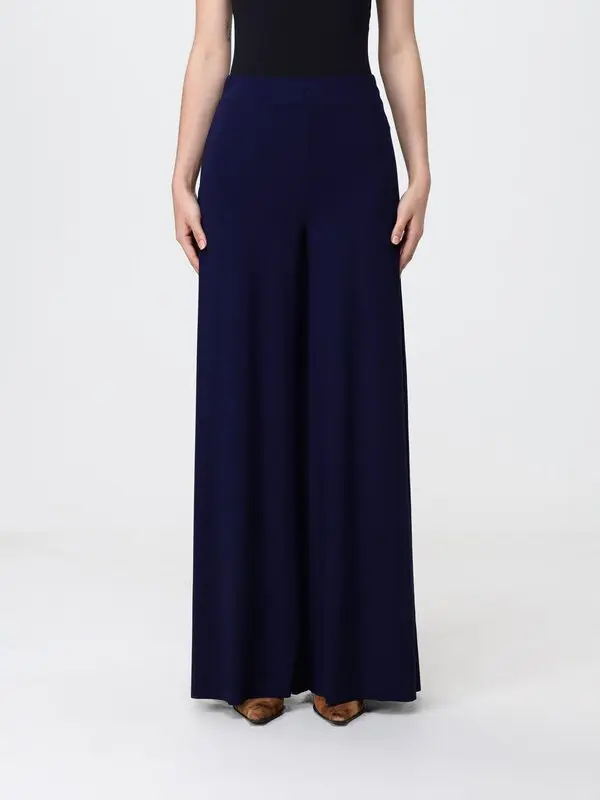 Malìparmi High-waisted Wide-leg Jersey Palazzo Trousers