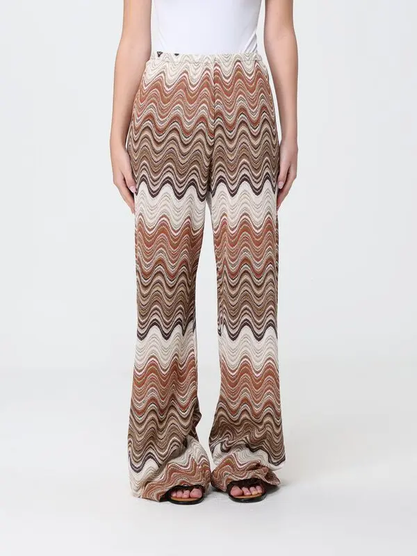 MC2 SAINT BARTH High-waisted Wide Leg Pants With Wave Pattern