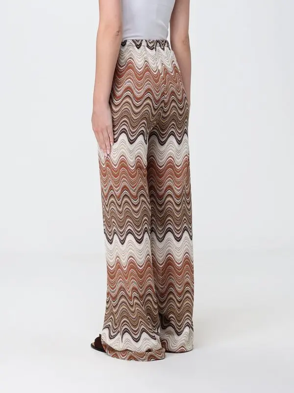 MC2 SAINT BARTH High-waisted Wide Leg Pants With Wave Pattern