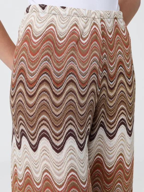 MC2 SAINT BARTH High-waisted Wide Leg Pants With Wave Pattern