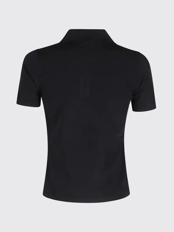 ROBERTO COLLINA Viscose Polo Shirt - Black