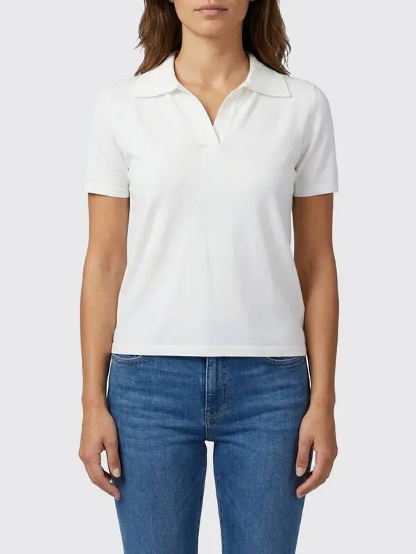 ROBERTO COLLINA Viscose Polo Shirt - Ecru