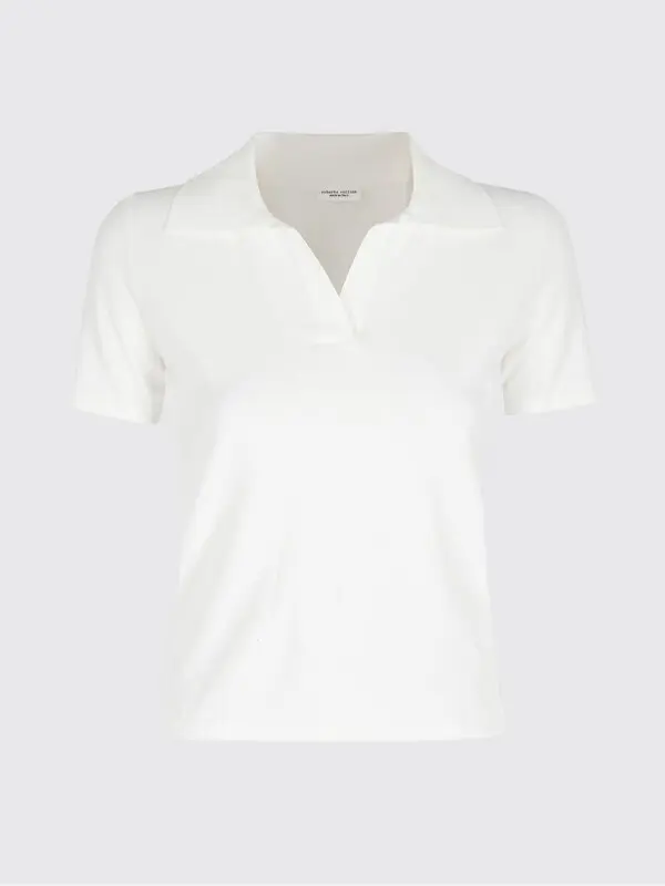 ROBERTO COLLINA Viscose Polo Shirt - Ecru