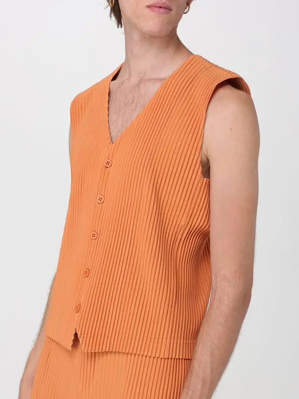 Issey Miyake Homme Plissé Pleated Technical Crêpe Vest - Brown