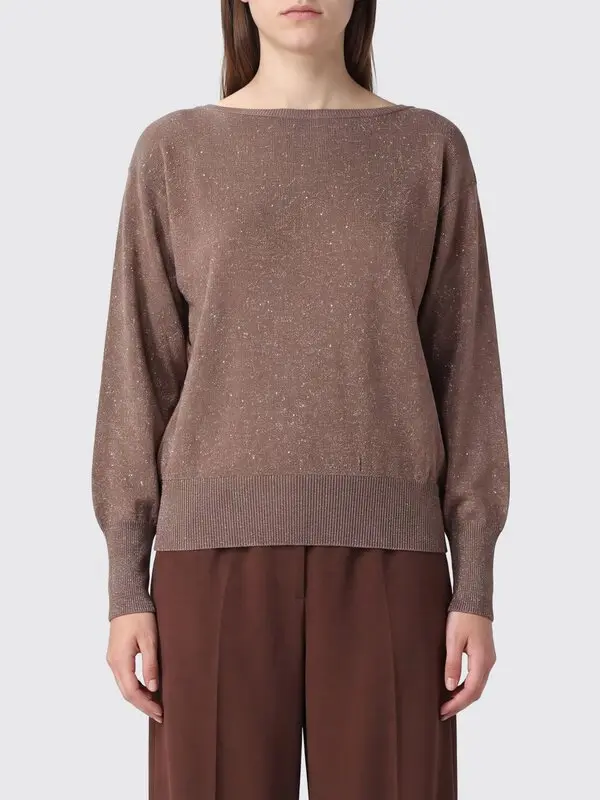 Herno Lurex And Viscose Boat Neck Sweater - Grey