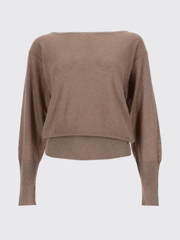 Herno Lurex And Viscose Boat Neck Sweater - Grey