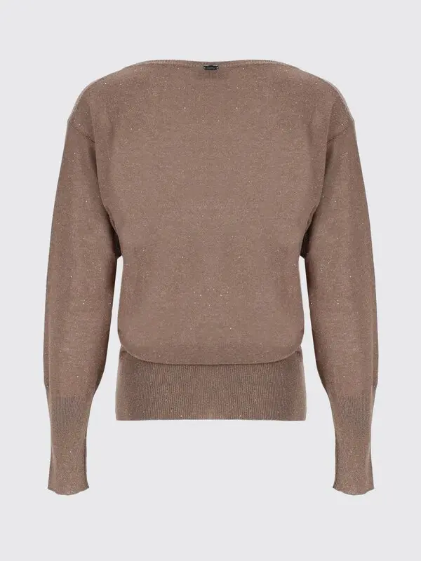 Herno Lurex And Viscose Boat Neck Sweater - Grey