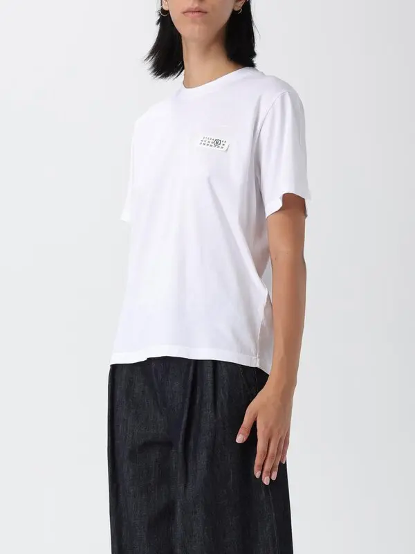 MAISON MARGIELA Cotton T-shirt With Numeric Logo Detail
