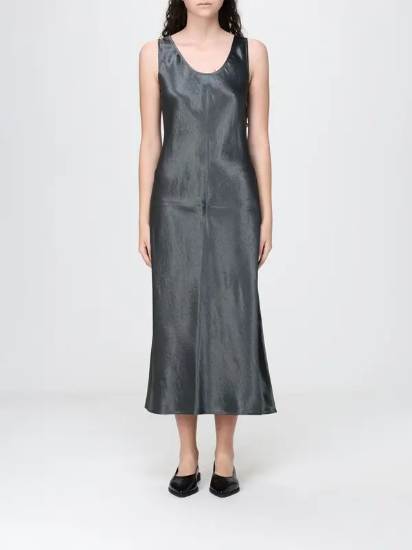 Max Mara Satin Midi Dress - Grey