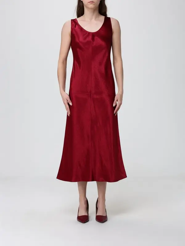 Max Mara Satin Midi Dress - Red